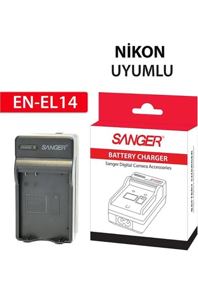 Sanger Nikon EN-EL14 Batarya Uyumlu Şarj Cihazı