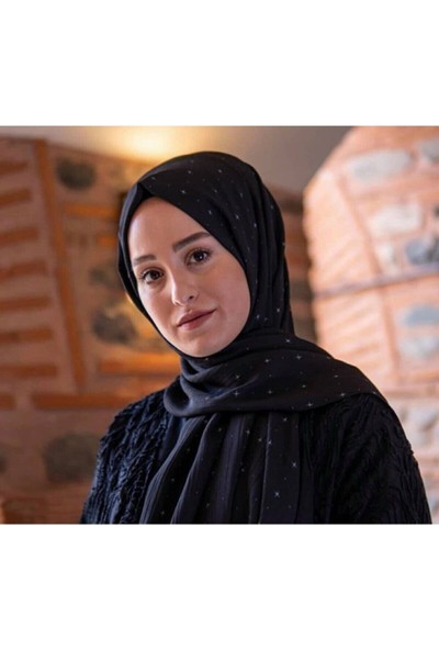 Vera Hijab Bürümcük Caz Şal Yıldız Desenli Shawl