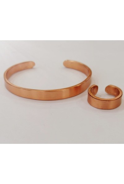 Kavele Saf %100 El Yapımı Bakır Bileklik ve Yüzük-Her Bileğe Uygun Kavele Saf %100 El Yapımı Bakır Bileklik ve Yüzük-Her Bileğe Uygun