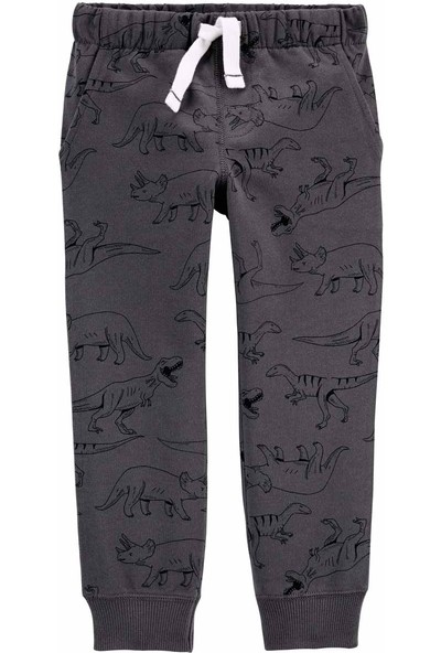Carter's Erkek Bebek Dinozor Desenli Eşofman Altı Antrasit