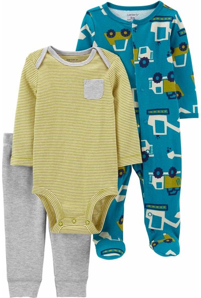 Carter's Erkek Bebek Tulum Body Pantolon 3'lü Paket Carter's Erkek Bebek Tulum Body Pantolon 3'lü Paket