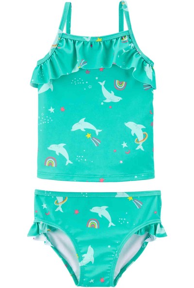 Carter's Kız Bebek Yunus Desenli Bikini Yeşil