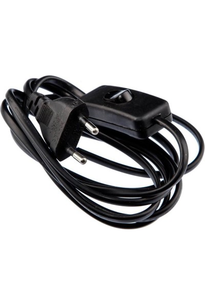 Gae Anahtarlı Aç Kapa Lambader / Abajur 2 Mt.siyah Renk Kablo Fiş Gae Anahtarlı Aç Kapa Lambader / Abajur 2 Mt.siyah Renk Kablo Fiş