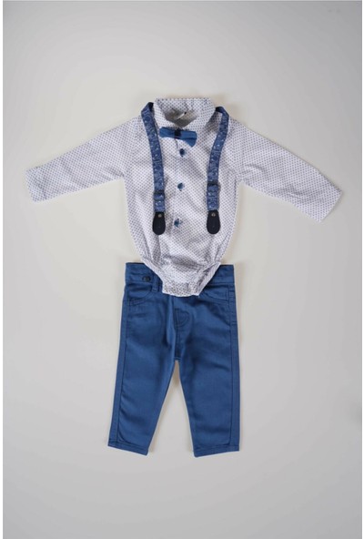 Miniko Kids Yeni Sezon Erkek Bebek Gömlekli Pantolon Askılı Takım Miniko Kids Yeni Sezon Erkek Bebek Gömlekli Pantolon Askılı Takım