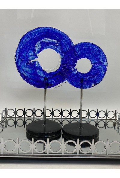 Homelet 2li Cam Füzyon Kaideli Gümüş Renk Metal Masaüstü Yuvarlak Lüks Obje Homelet 2li Cam Füzyon Kaideli Gümüş Renk Metal Masaüstü Yuvarlak Lüks Obje