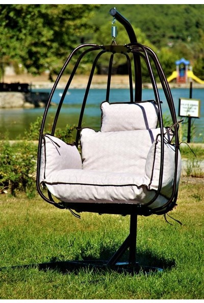 Yekta Erva Tekli Sepet Salıncak Balkon ve Bahçe Salıncağı