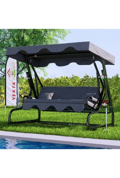 Yekta Germiyan 3 Kişilik Bahçe Salıncağı Balkon Salıncak 200 cm