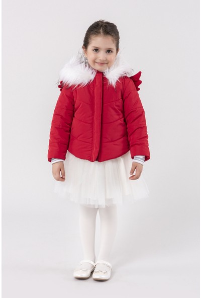 Pamina Kız Çocuk Kapüşonlu Kaban Kırmızı Pamina Kız Çocuk Kapüşonlu Kaban Kırmızı