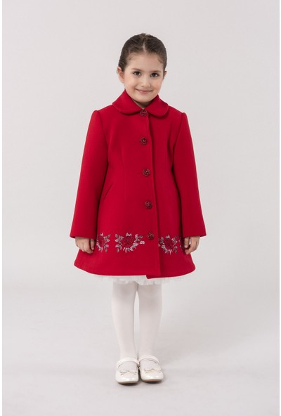 Pamina Kız Çocuk Kaban Kırmızı