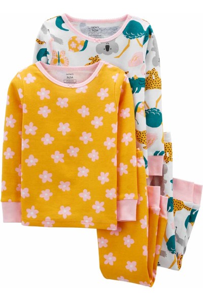 Carter's Kız Çocuk Uzun Kollu Pijama 4'lü Paket Carter's Kız Çocuk Uzun Kollu Pijama 4'lü Paket
