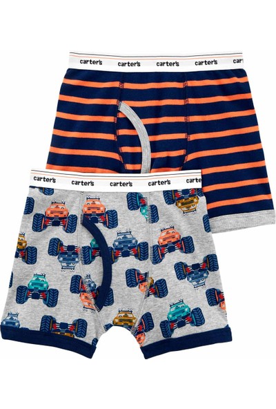 Carter's Erkek Çocuk Araba Desenli Boxer Set 2'li Paket