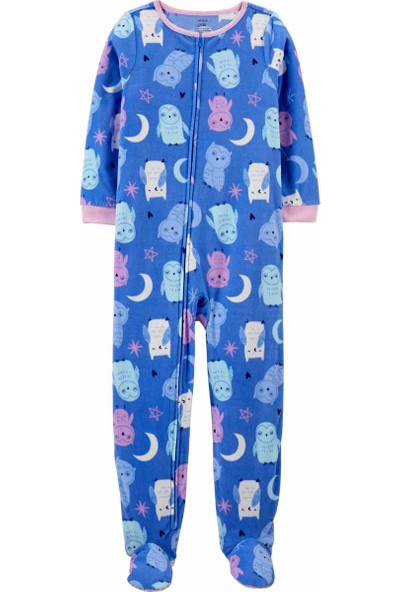 Carter's Kız Çocuk Baykuş Desenli Uzun Kollu Patikli Uyku Tulumu