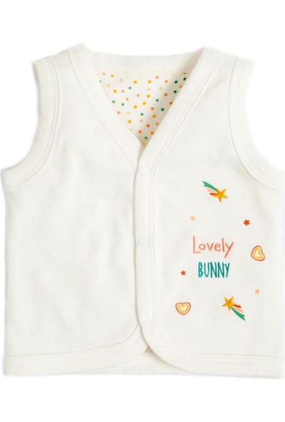 Miny Center Kız Bebek Yelek Ekru Miny Center Kız Bebek Yelek Ekru