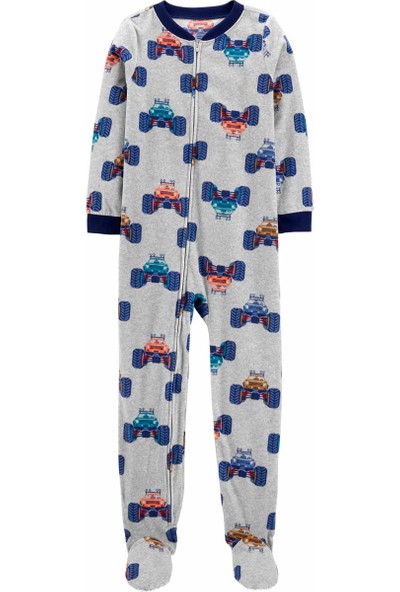 Carter's Erkek Çocuk Araba Desenli Uzun Kollu Patikli Uyku Tulumu