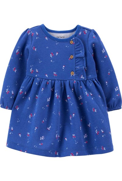 Carter's Kız Bebek Uzun Kollu Elbise Mavi