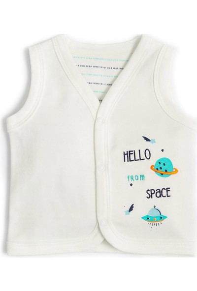 Miny Center Erkek Bebek Yelek Ekru Miny Center Erkek Bebek Yelek Ekru