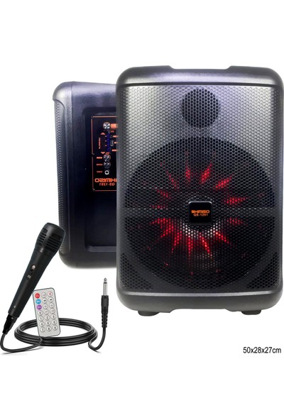 Kimiso Seyyar Anfi El Mikrofonlu 30CM 20W Bt/usb/sd Ledli QS-1291