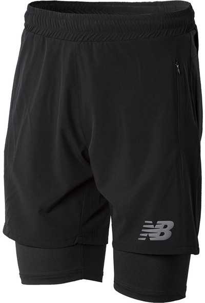 New Balance MPS3137-BK Erkek Taytlı Antrenman Şort