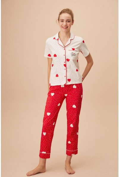 Suwen Heart Maskulen Pijama Takımı Suwen Heart Maskulen Pijama Takımı