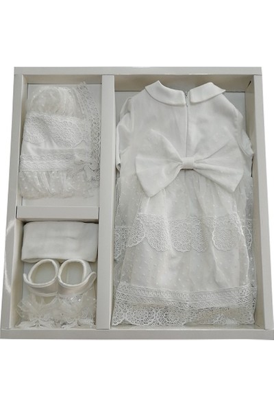 Pugi Baybi Kız Bebek Beyaz ve Pembe 0-3 Ay 3-6 Ay Mevlüt Takimi