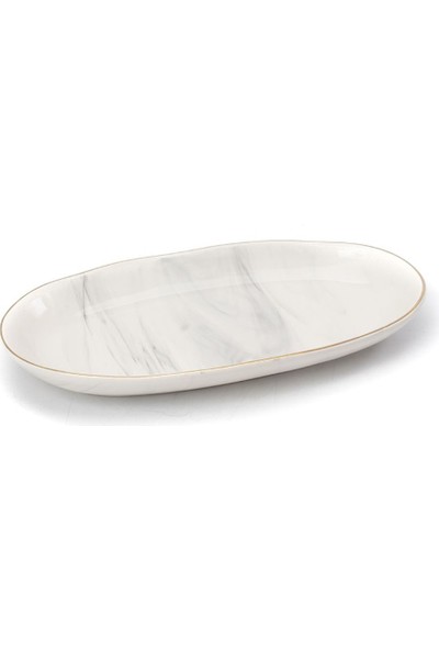 Marmo 3 Yaldızlı Kayık Tabak