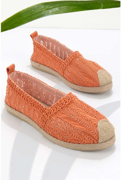 Bambi Turuncu Örgü Kadın Espadril K01823300016 Bambi Turuncu Örgü Kadın Espadril K01823300016