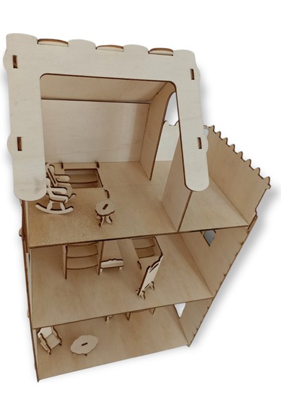 KarÇiAhşap Nurçe Bebek Evi Ahşap Puzzle