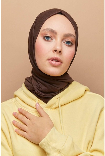 Naciye Sultan Tesettür Penye Şal Çikolata