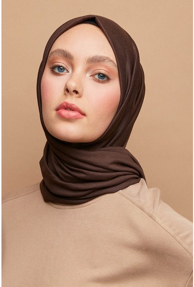 Naciye Sultan Tesettür Penye Şal Acı Kahve
