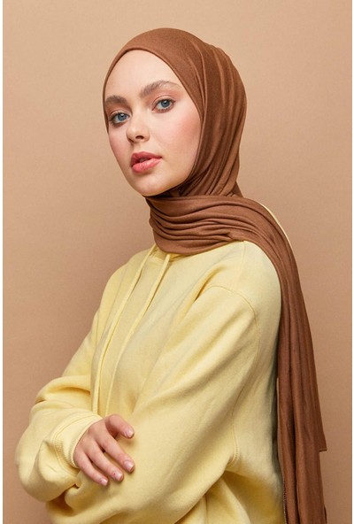 Naciye Sultan Tesettür Penye Şal Bronz