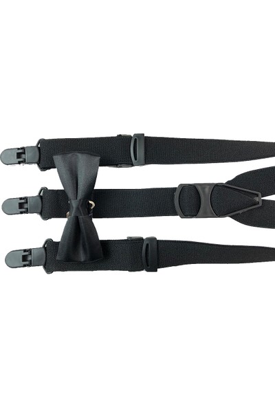 Kemer Sepeti Siyah Çocuk Pantolon Askısı Papyon Kombini Kemer Sepeti Siyah Çocuk Pantolon Askısı Papyon Kombini