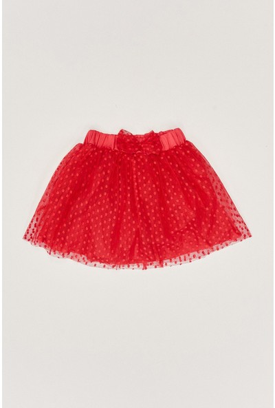FullaModa Puantiyeli Çocuk Tül Etek