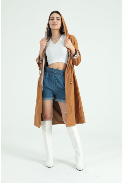 Modaplaza Kadın Uzun Trenchoat 9091