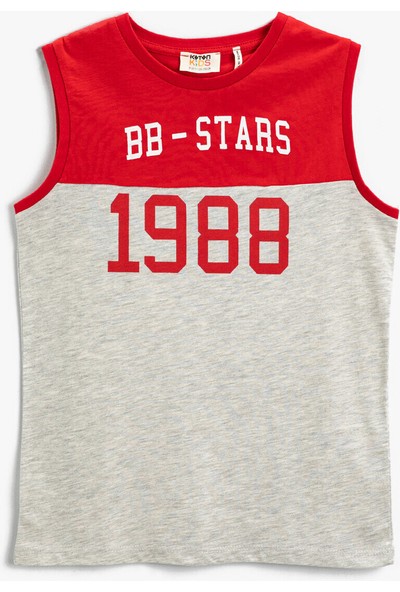 Koton Erkek Çocuk 2 Renkli Baskılı Atlet Pamuklu