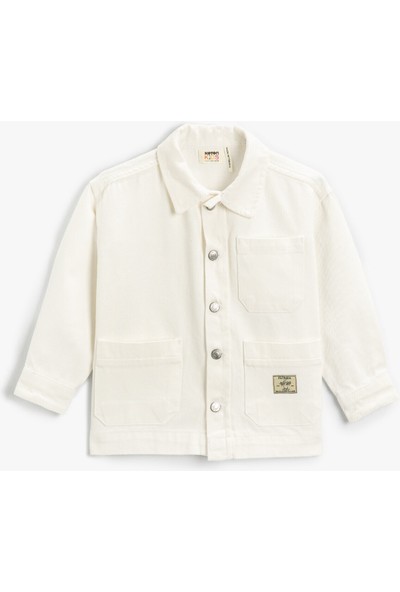 Koton Basic Oversize Gömlek Yaka Ceket Pamuklu