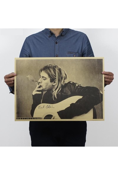 Caph Design Kurt Cobain Vintage Kraft Poster - 33X48CM