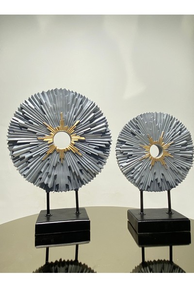 2li Masaüstü Iris Sembollü Dekoratif Obje