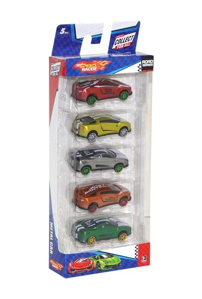 Toy-26 Toysan, Speed Racer 5'li Metal Araba Seti Toy-26 Toysan, Speed Racer 5'li Metal Araba Seti