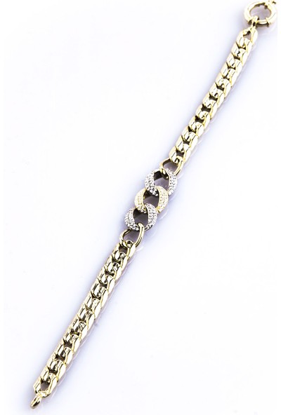 Dada Üç Halatı Taşlı Gümüş Bileklik