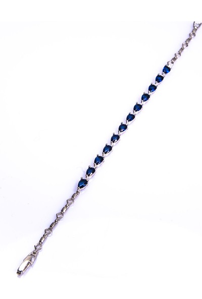 Dada Safir Taşlı Gümüş Bileklik