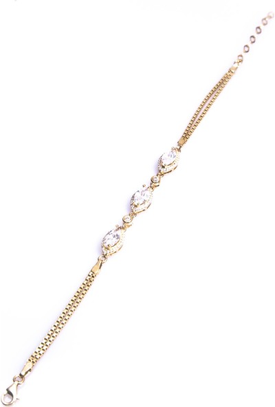 Dada Swarovski Element Taşlı Gümüş Bileklik