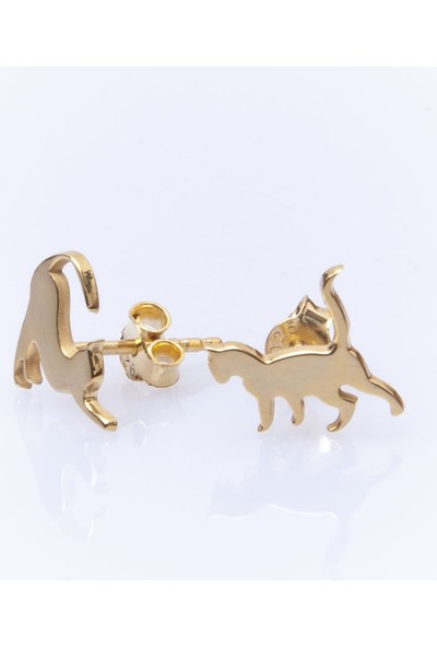 Dada Kedi Gümüş Küpe