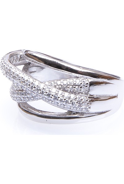 Dada Zirkon Taşlı Şık Gümüş Yüzük