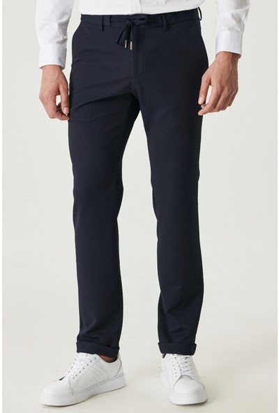 Altınyıldız Classics Slim Fit Dar Kesim Beli Bağlamalı Yan Cep Pantolon