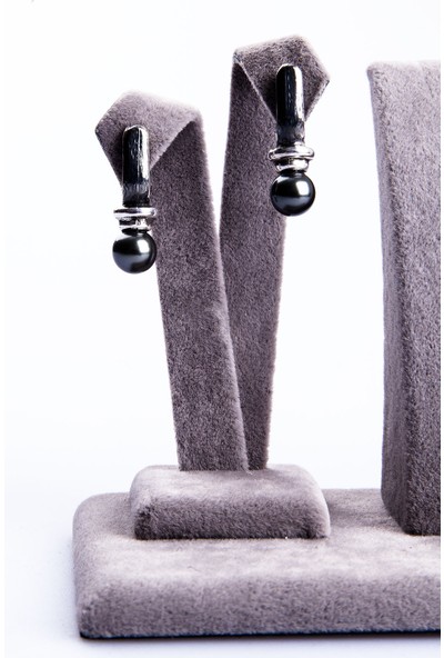 Dada Siyah Incili C Gümüş Küpe