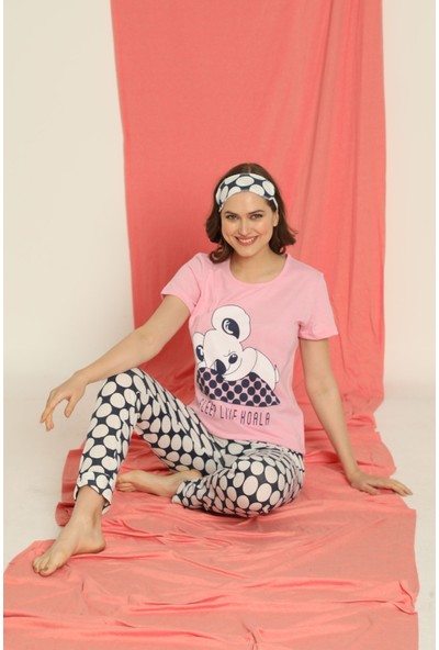 Soofit Ayıcıklı Kadın Pijama Takımı Pembe