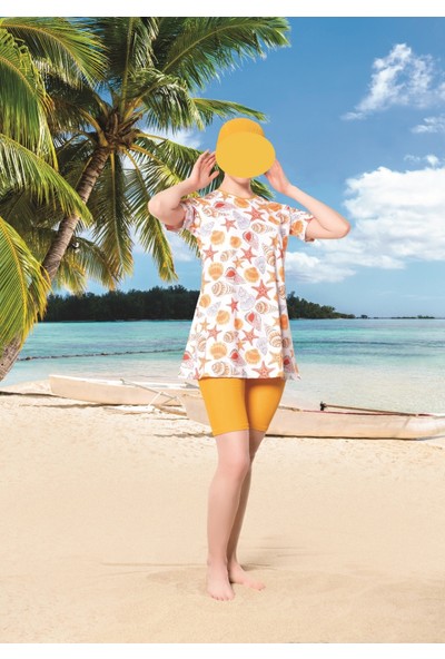 Rukomayo Çocuk Desenli Yarım Kol O Yaka Taytlı Lycra ( Çabuk Kuruyan Kumaş ) Kumaş Yaı Tesettür Mayo Rukomayo Çocuk Desenli Yarım Kol O Yaka Taytlı Lycra ( Çabuk Kuruyan Kumaş ) Kumaş Yaı Tesettür Mayo