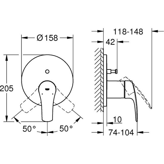 Grohe Eurosmart Ankastre Banyo/duş Bataryası - 24043003 Fiyatı