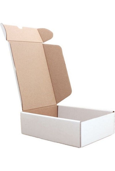 Ambalaj Markt Kesimli E-Ticaret Kutusu 25x20x10 Cm Beyaz 25 Adet