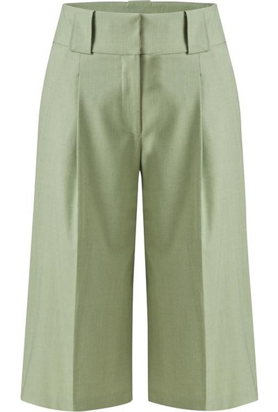 Perspective Julie Regular Fit Diz Altı Açık Yeşil Şort